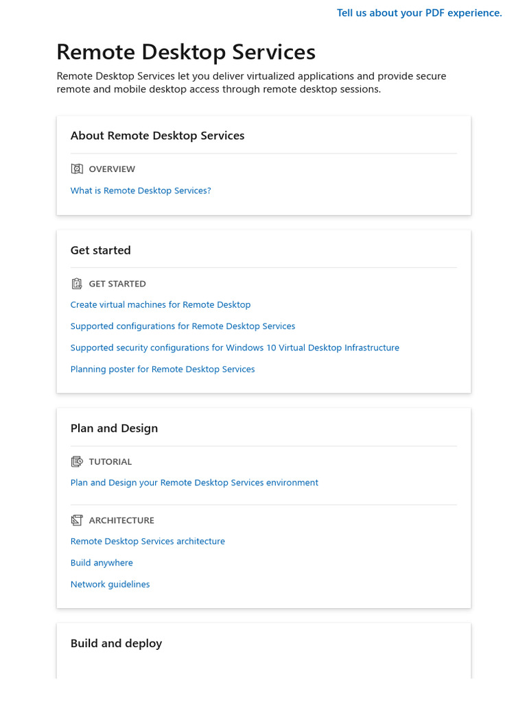 Windows Server Remote Remote Desktop Services | PDF | Remote Desktop Services | Desktop ...