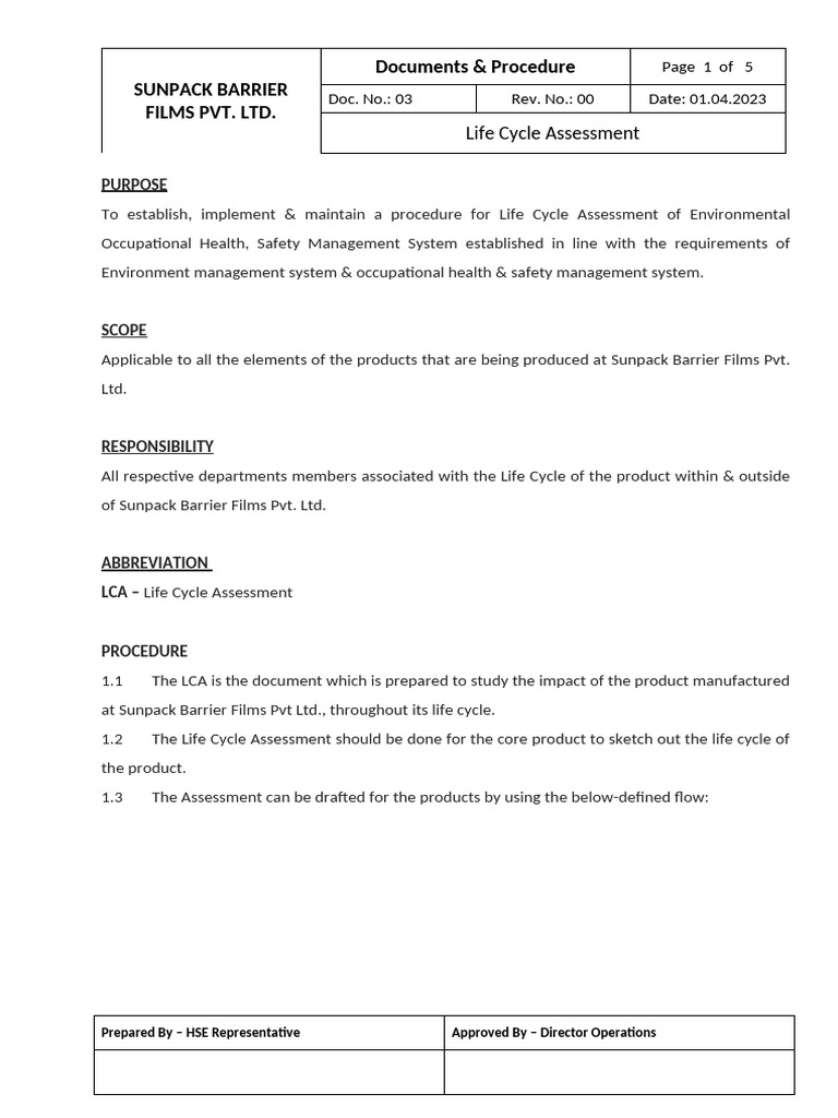 D03 Life Cycle Assessment | PDF | Life Cycle Assessment | Waste Management
