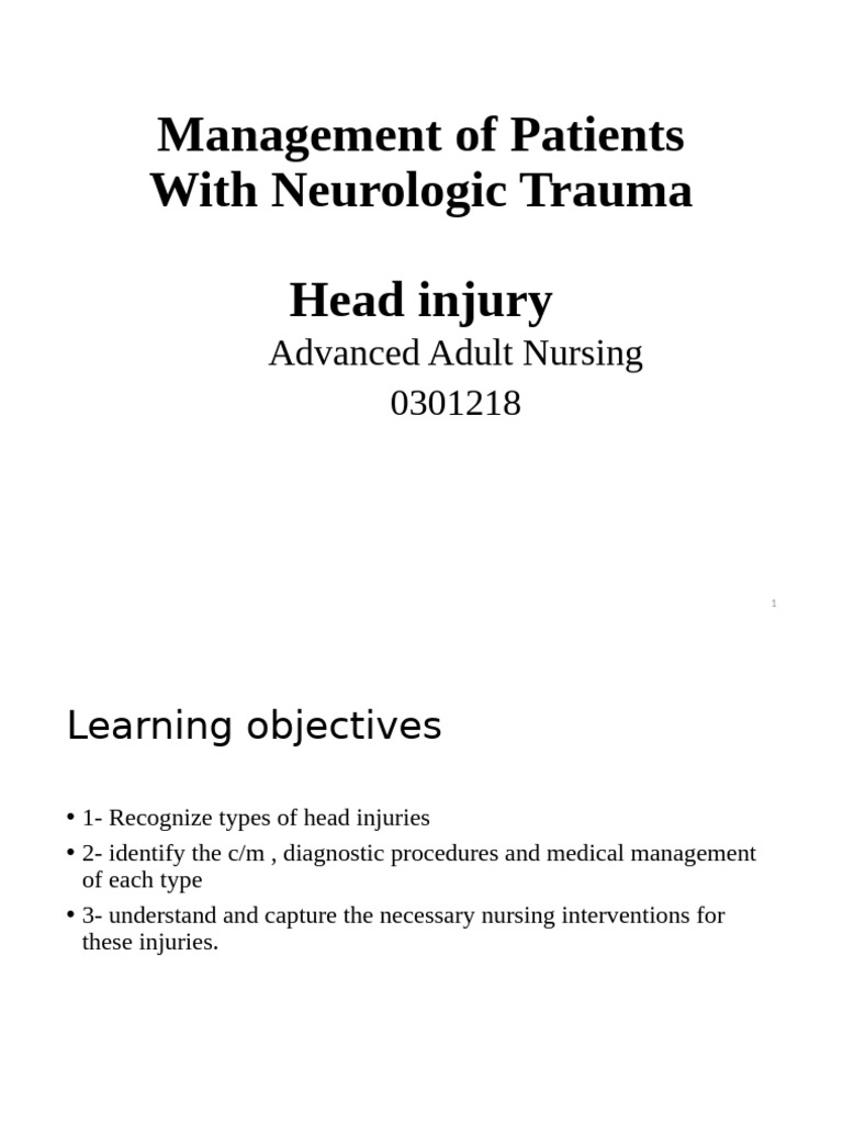 5 Head Injury (1) (1) | PDF | Traumatic Brain Injury | Concussion