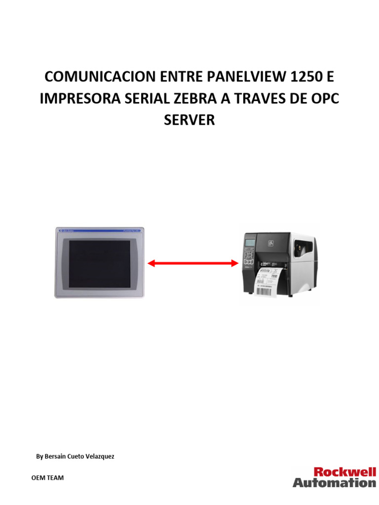 Comunicacion Entre Panelview 1250 e Impresora Serial Zebra A Traves de ...