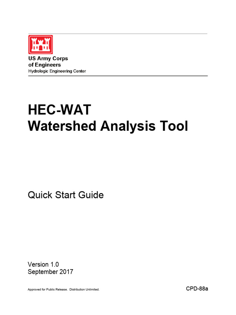 HEC-WAT Quick Start Guide | PDF | System | Analysis