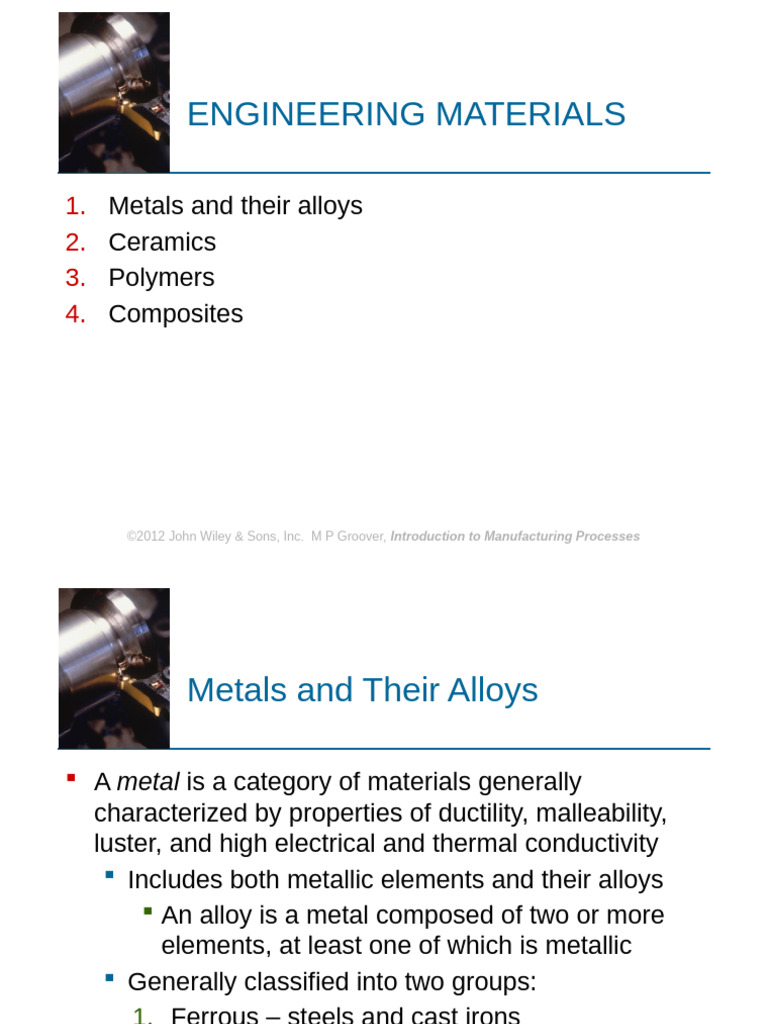 Ch02 Engineering Materials | PDF | Stainless Steel | Steel