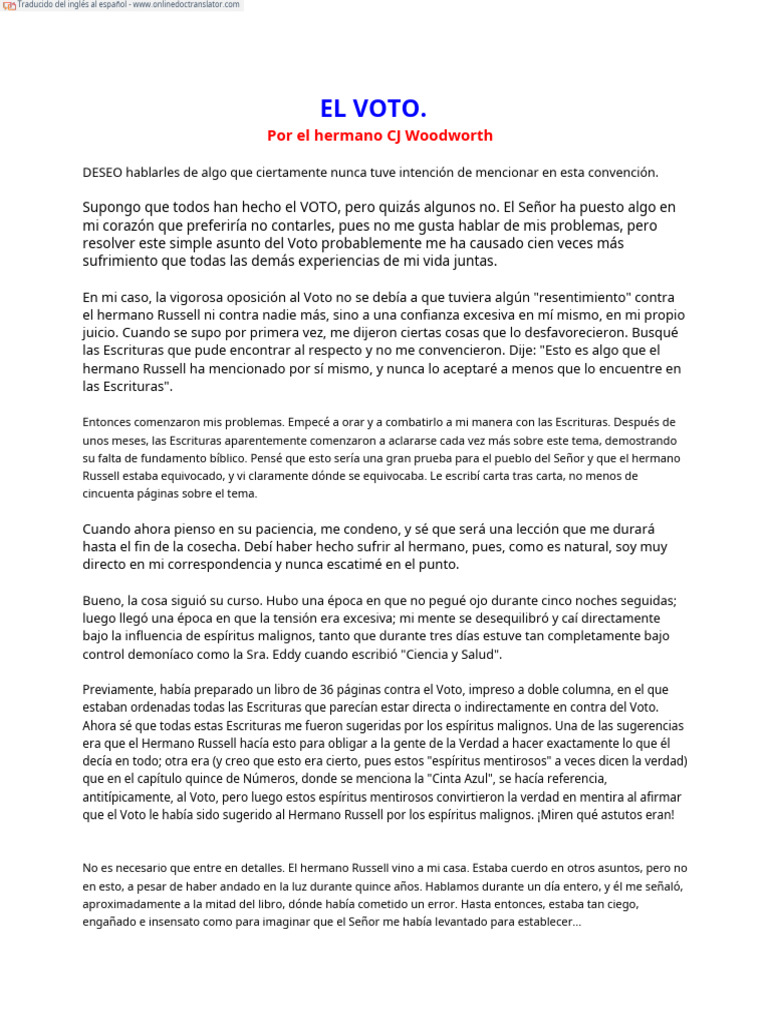 El Voto - En.es | PDF
