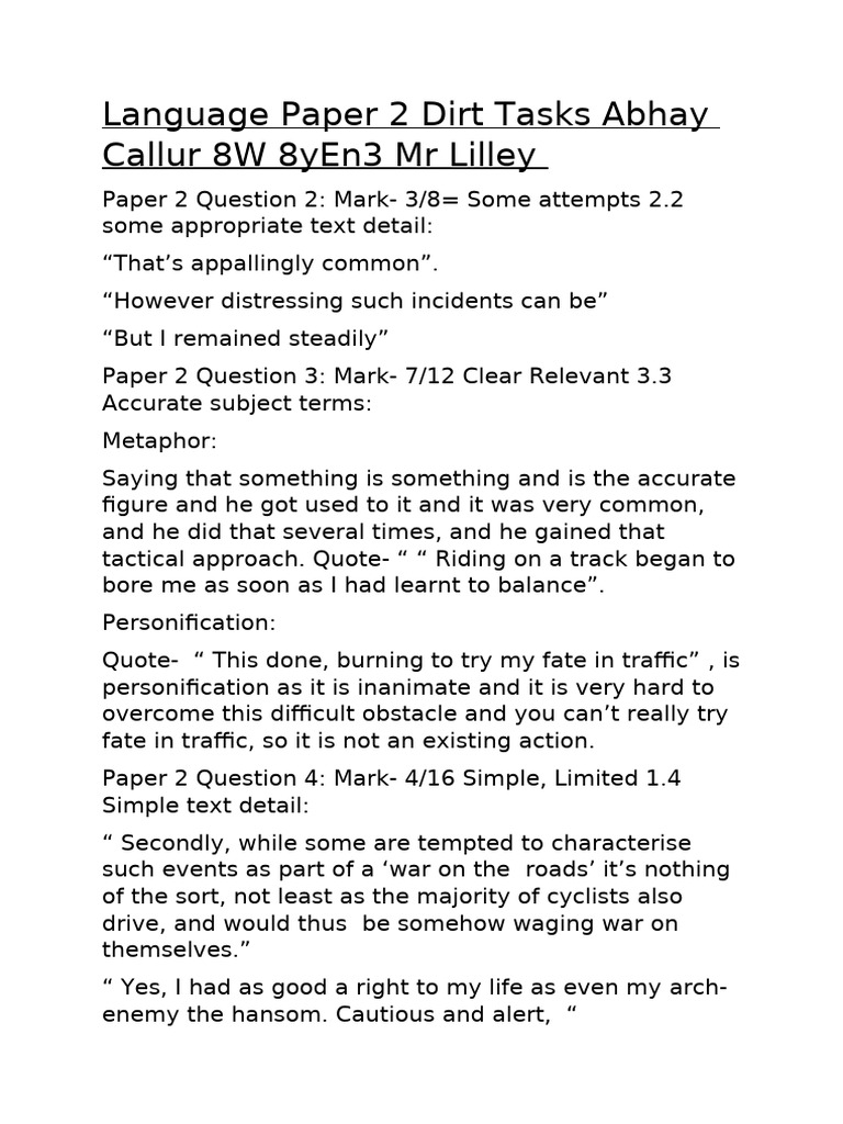 Document 77 Abhay English Dirt Tasks | PDF | Transport