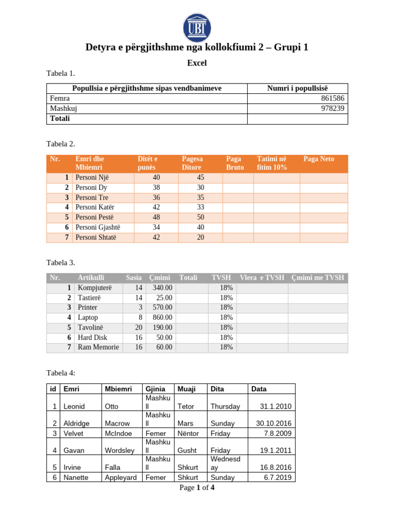 G1 - Detyra e Pã Rgjithshme Nga Kollokfiumi 2 | PDF