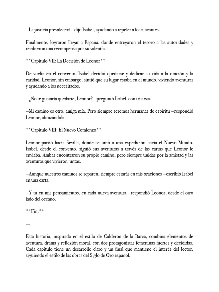 Título: Las Aventuras de Isabel y Leonor | PDF