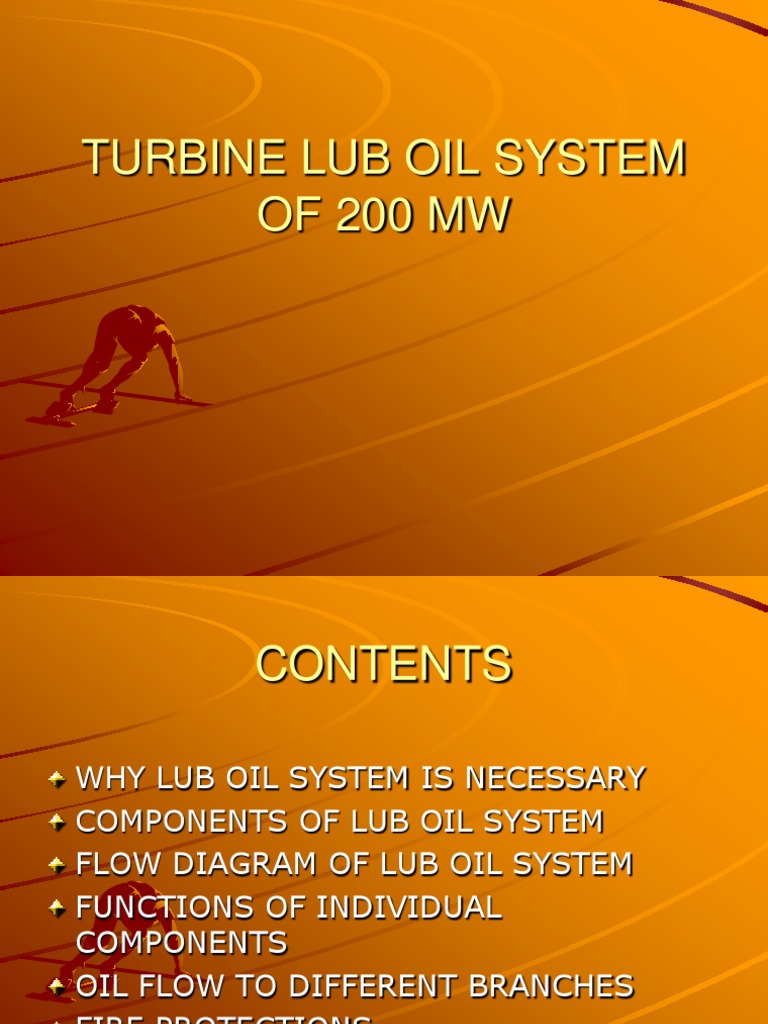 Turbine Lub Oil System | PDF | Motor Oil | Pump