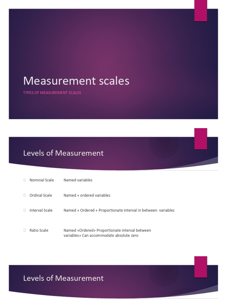 04-C - (I) Measurement Scales | PDF | Level Of Measurement | Measurement