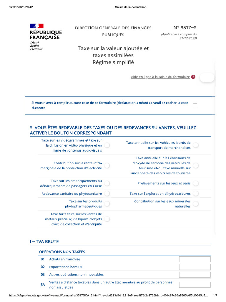 Declaration Tva Rsi | PDF