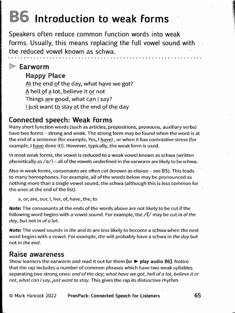PronPack. Introduction To Weak Forms. | PDF