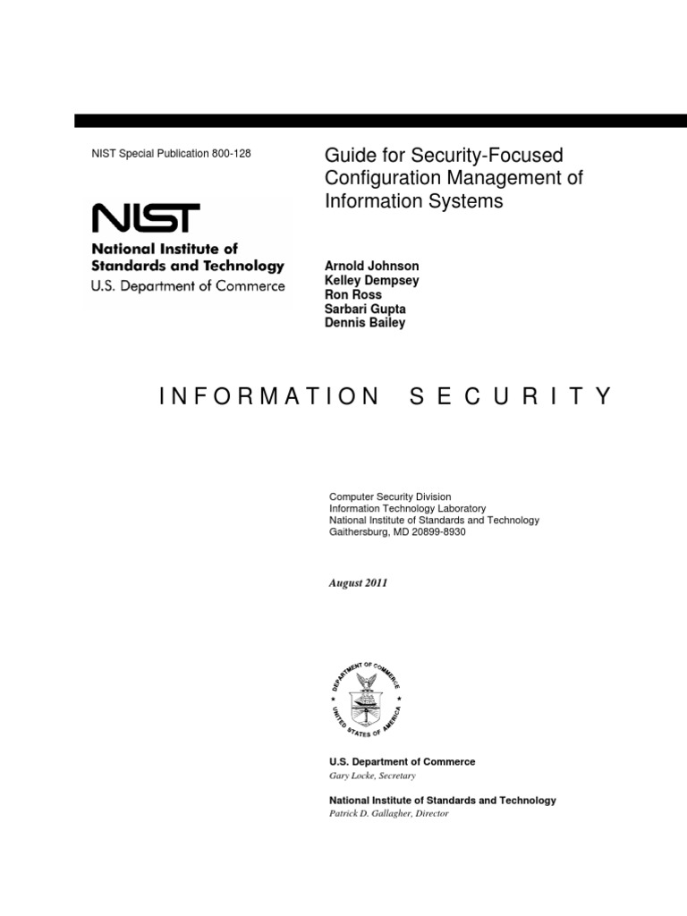 NIST sp800-128 | PDF | Information Security | Itil