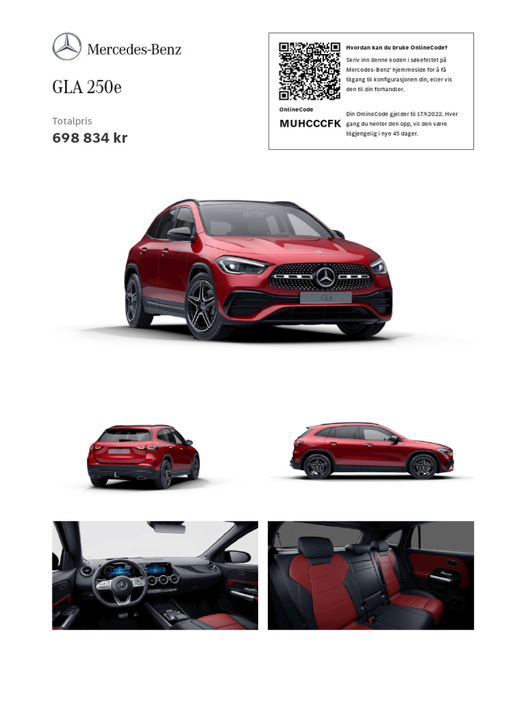 Gla 250e Muhcccfk | PDF