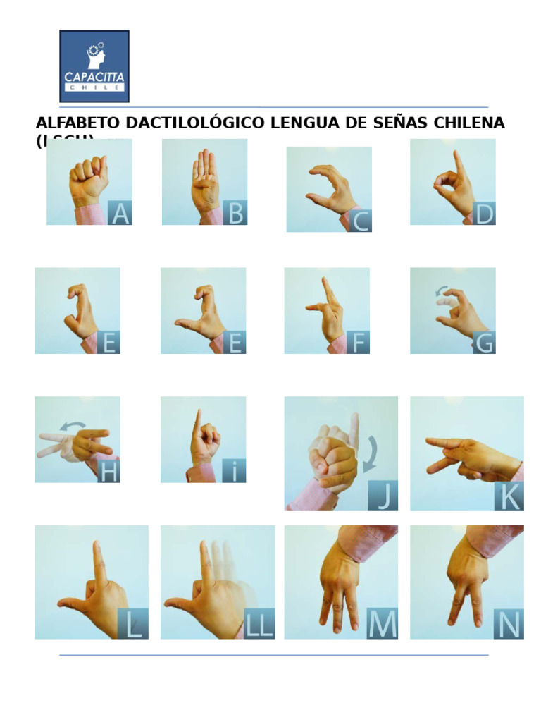 Alfabeto dactilológico LSCH | PDF