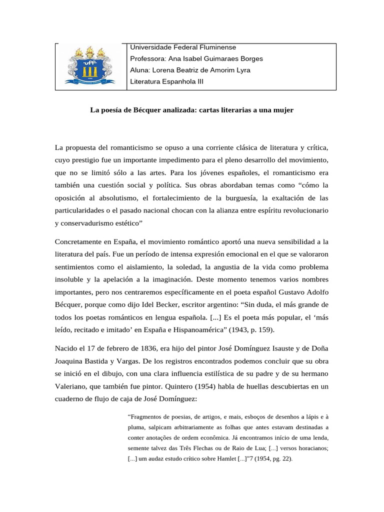 Lit. Esp. III - Literatura de Becker | PDF | Poesía | Romanticismo