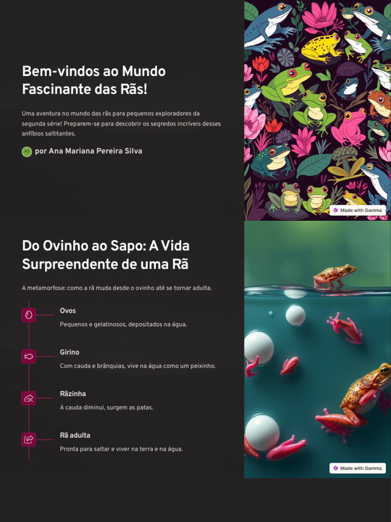 Aventura Educativa: O Mundo das Rãs | PDF