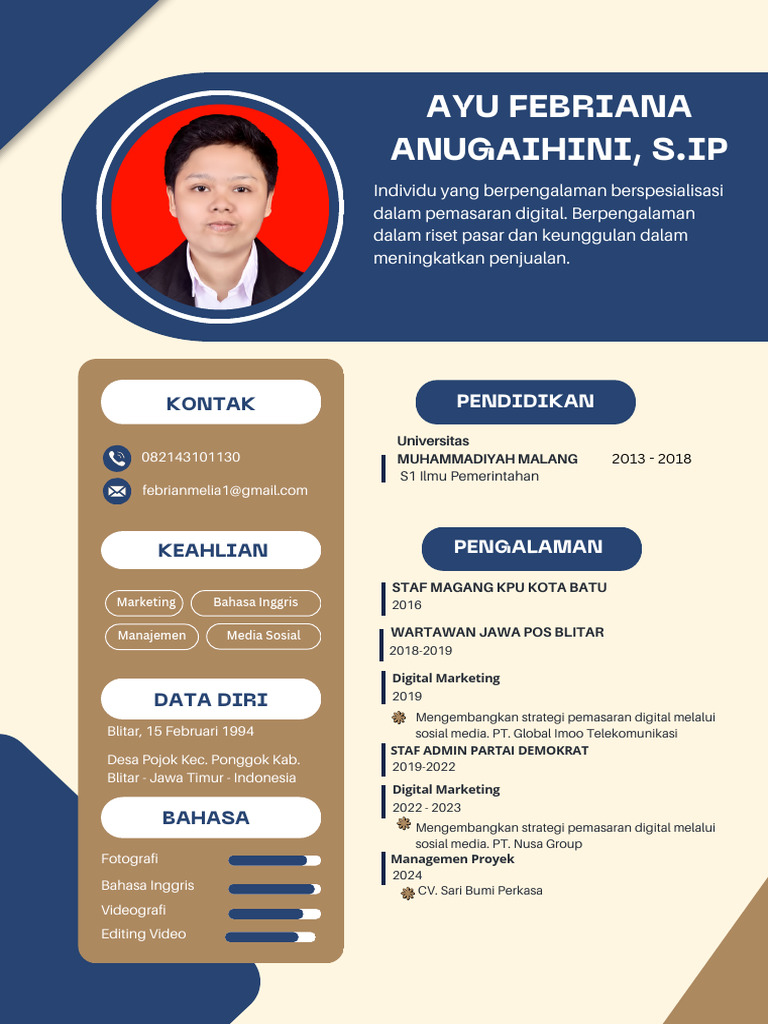 CV Ayu Febriana 2025 | PDF