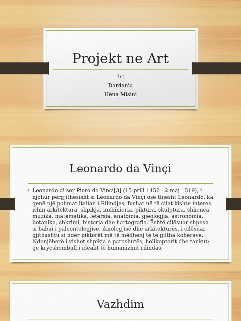 Projekt Ne Art: 7/1 Dardania Hëna Misini | PDF