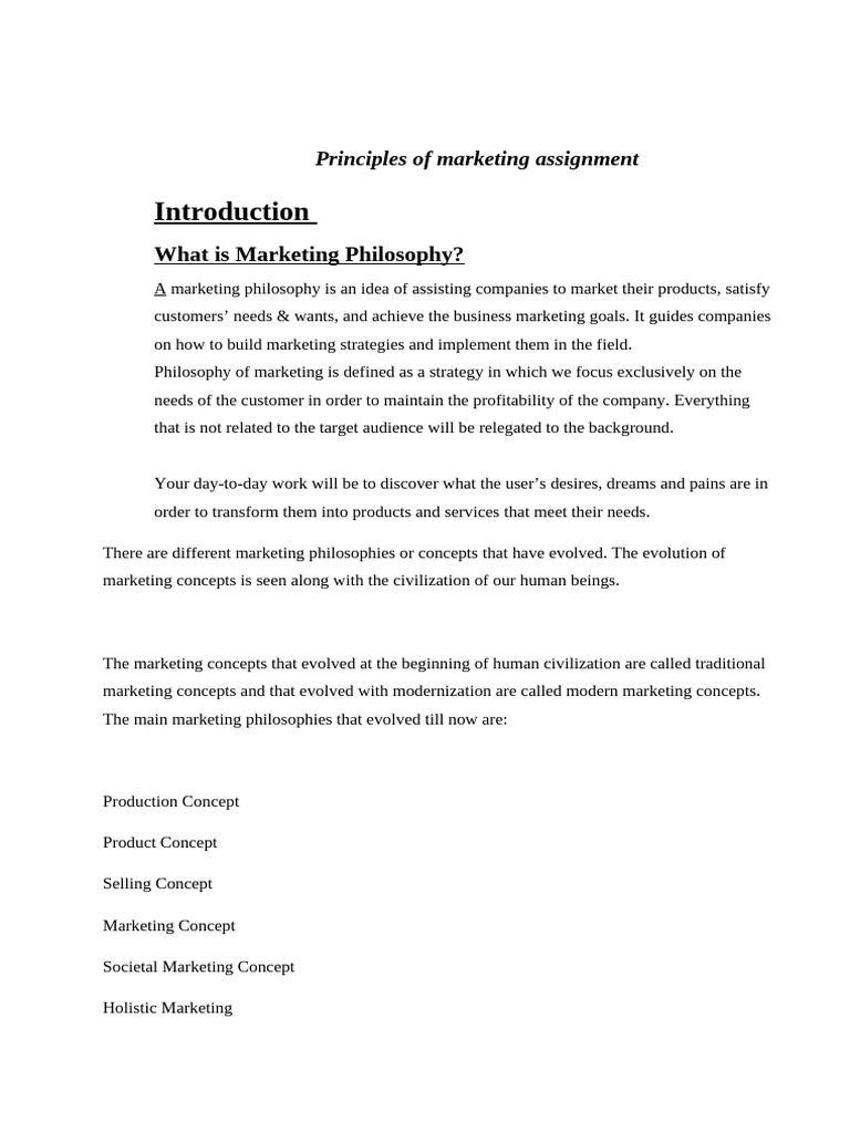 Principles of Marketing assignment 2024 | PDF | Consumer Behaviour ...