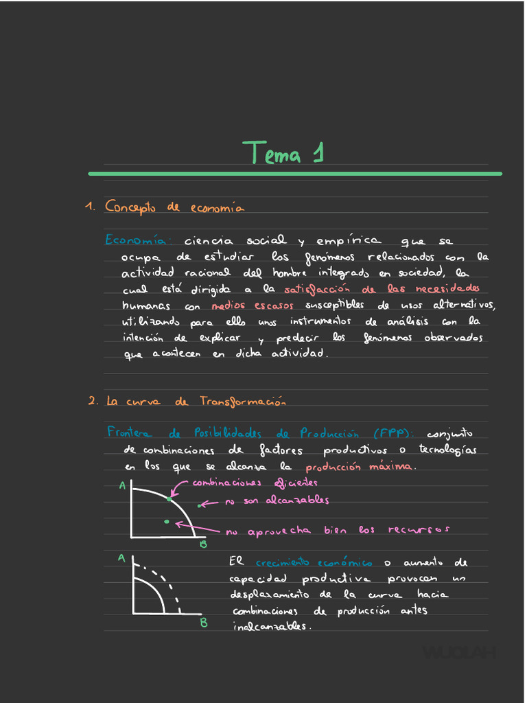 Wuolah Free Resumen Oge Tema 1 6 | PDF | Oferta (economía) | Mercado (economía)