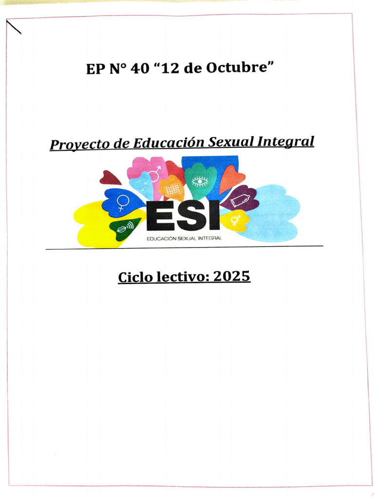 Proyecto de ESI | PDF | Educación sexual | La sexualidad humana
