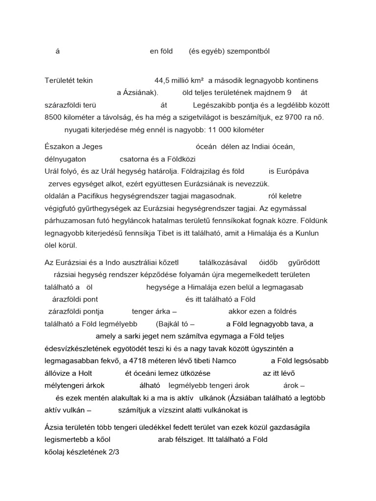 foldrajz azsia | PDF