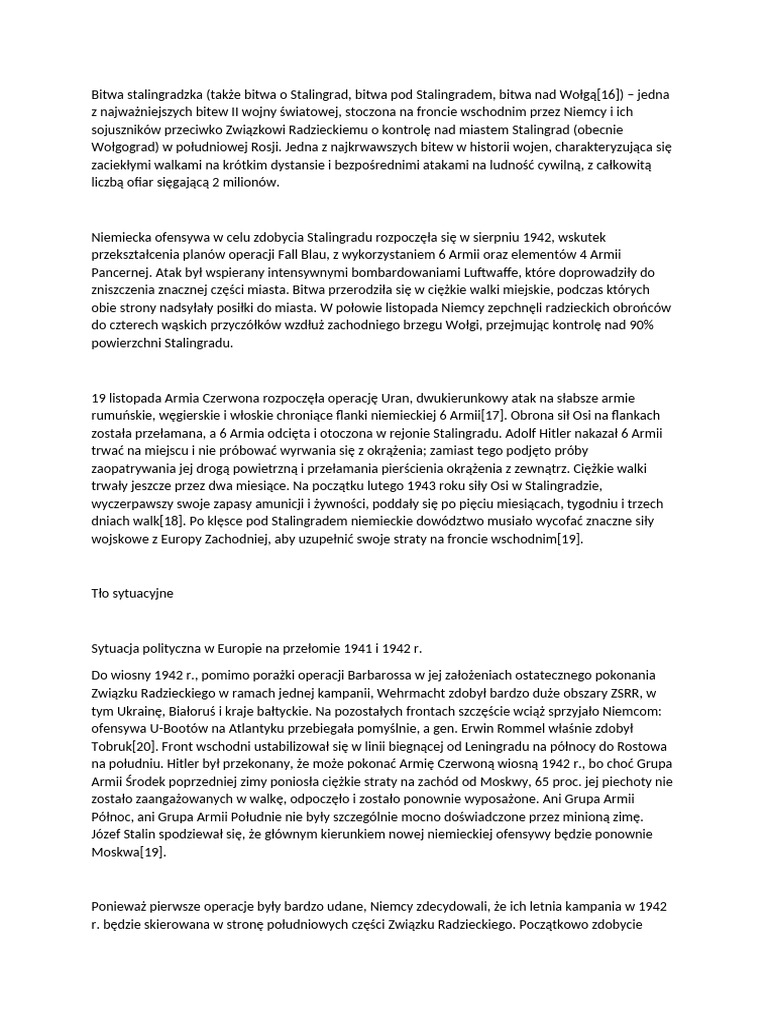 Bitwa Stalingradzka | PDF
