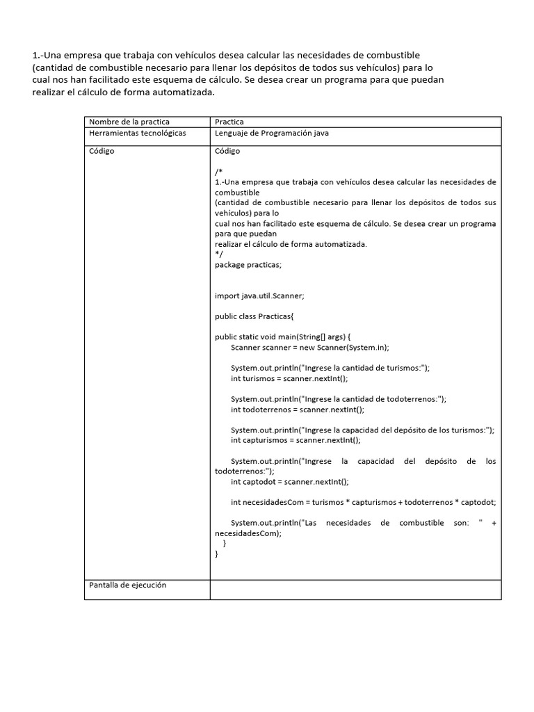 Reporte de Ejercicios de Java Emmanuel | PDF | Java (lenguaje de programación) | Economias