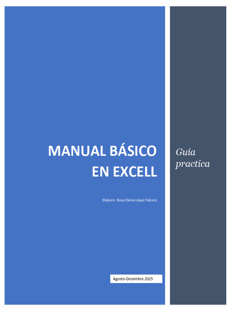Manual de Excell | PDF | Microsoft Excel | Hoja de cálculo