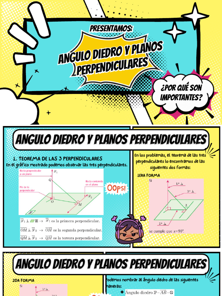 Angulo Diedro y Planos Perpendiculares | PDF