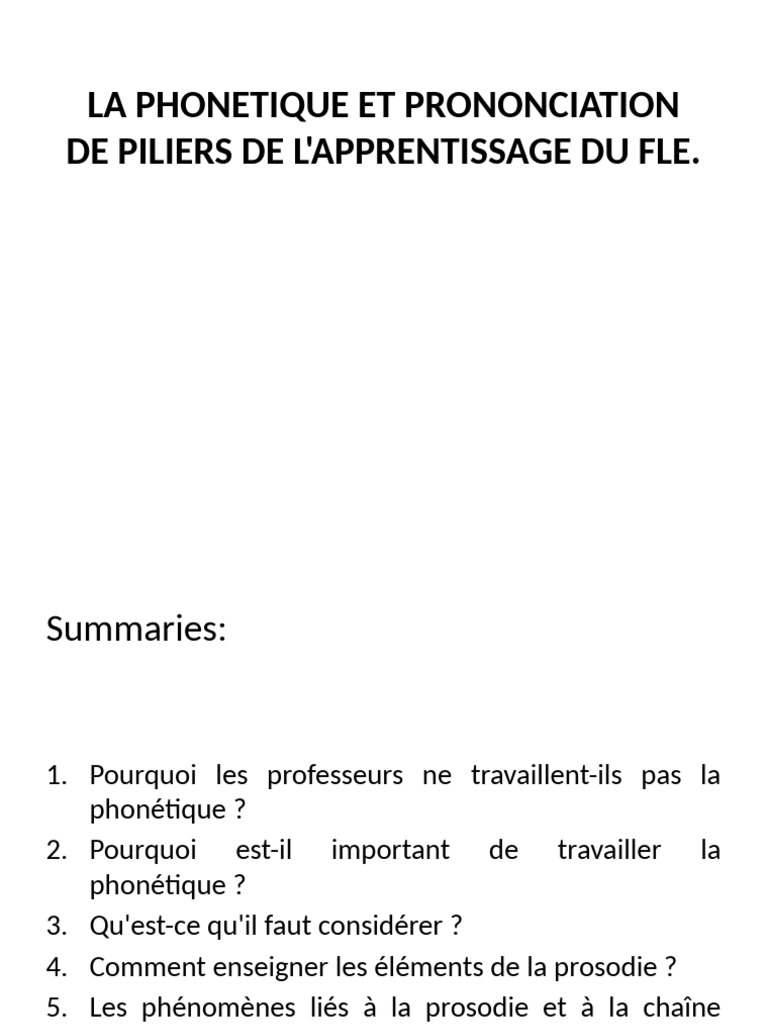 Prononciation et phonétique FLE | PDF | Accent tonique | Syllabe