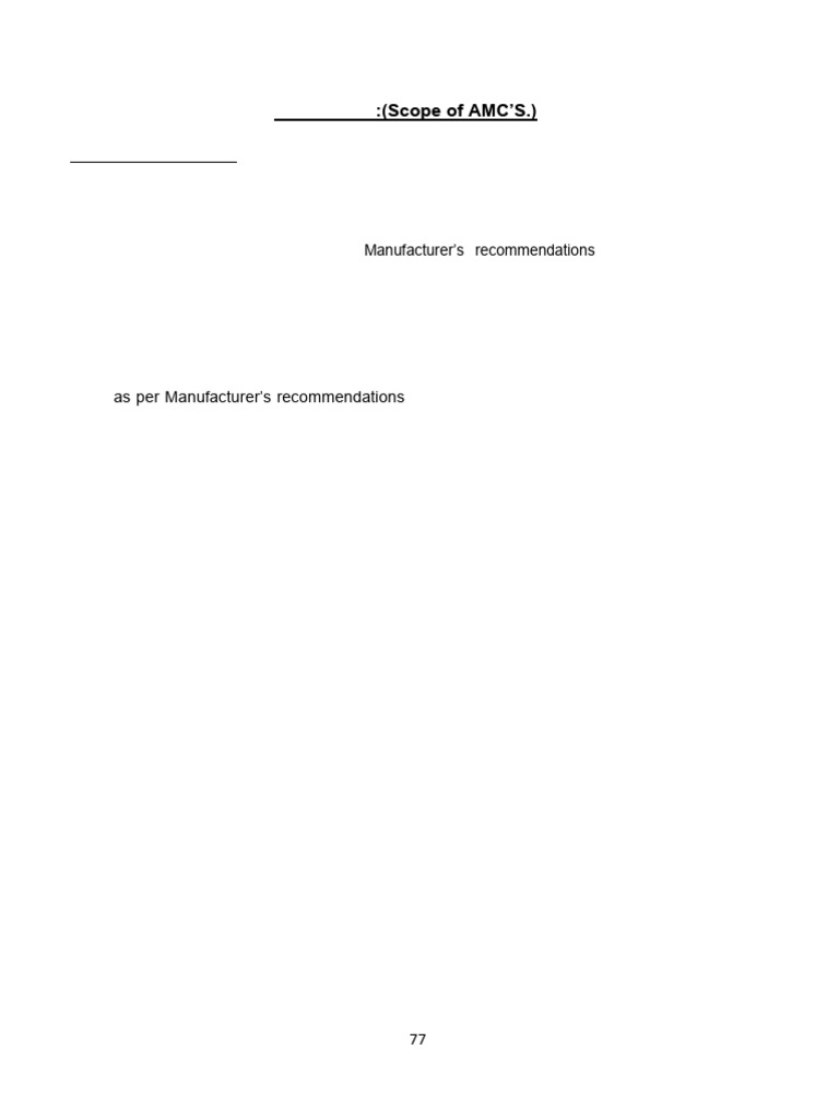 Comprehensive AMC Scope for DG & BMS | PDF | Reliability Engineering ...