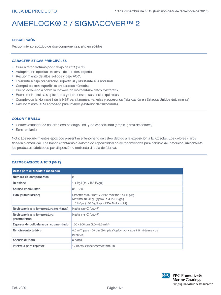 Amerlock 2 | PDF | Abrasivo | Epoxy