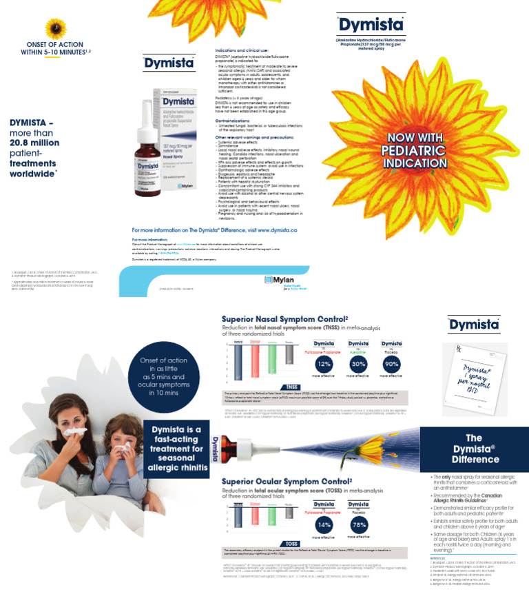 DYM-2019-1079 - CA - Dymista Pediatric Indication Leave Behind | PDF | Immunology | Clinical ...
