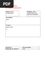 Nursing Bedside Swallow Screen: Pre-Screen Assessment: Yes No | PDF ...