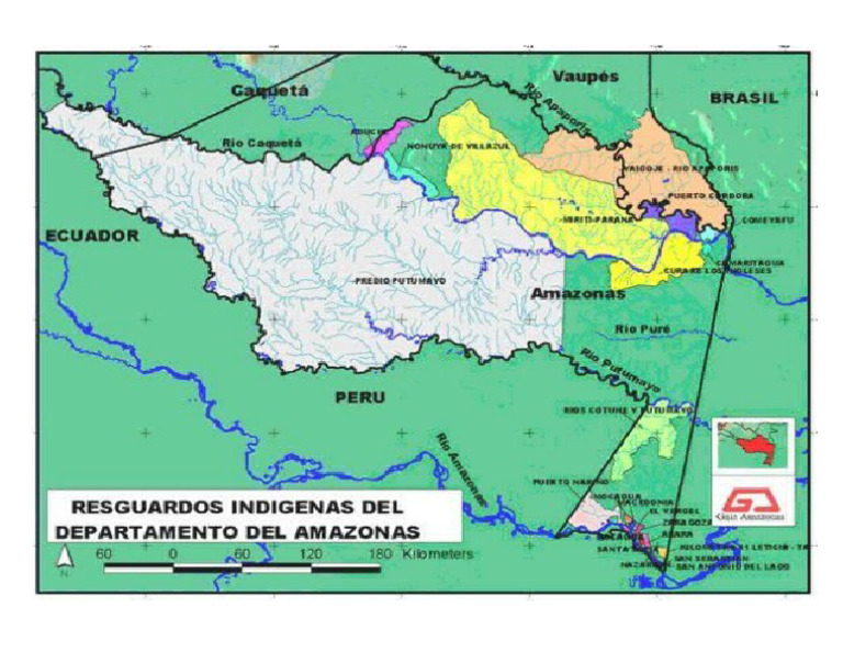 Mapa de Los Resguardos Indígenas de La Región Amazónica | PDF