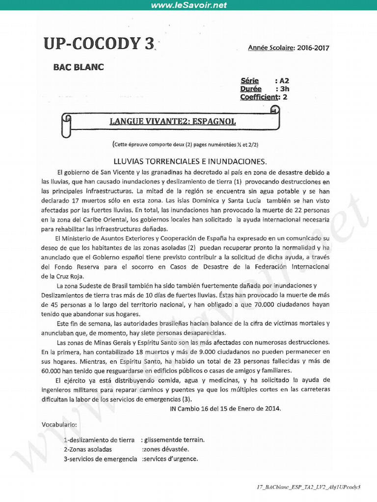 17 BACblanc ESP TA2 LV2 Abj1UPcody3 | PDF