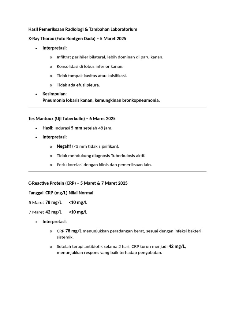 Hasil Pemeriksaan Radiologi | PDF