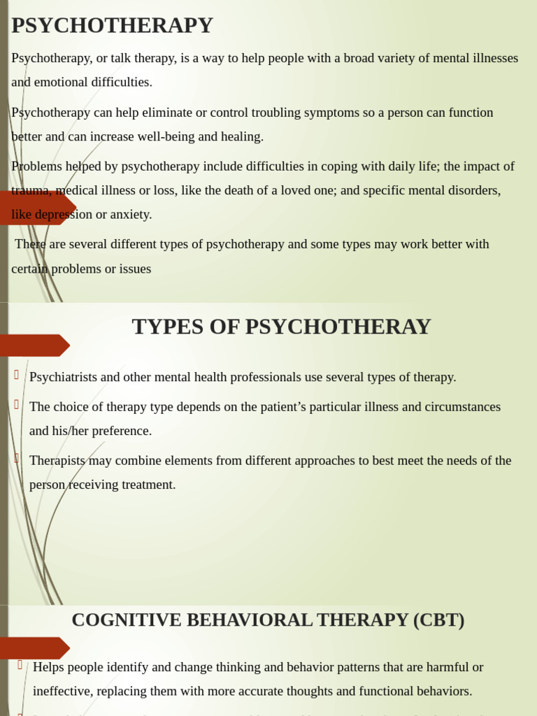 LECTURE 5 Psychosocial | PDF | Psychotherapy | Cognitive Behavioral Therapy