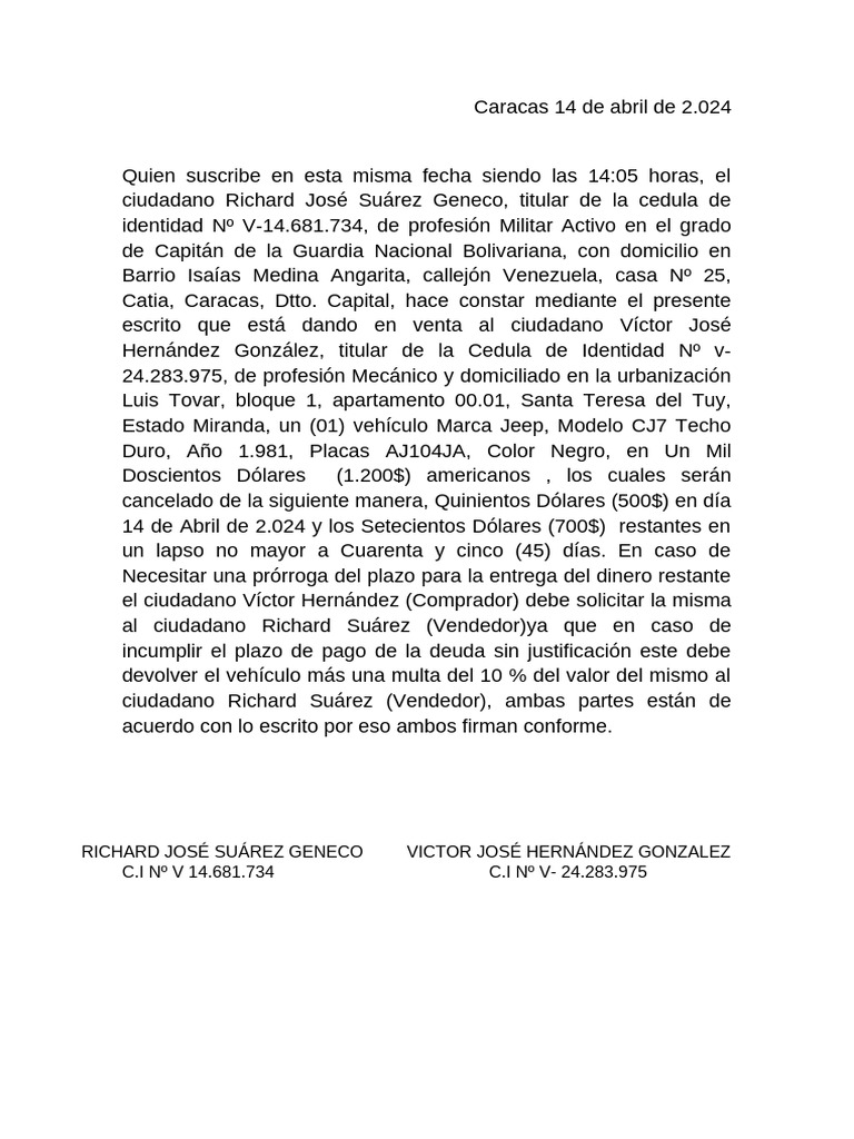 Suárez Geneco Jeep | PDF