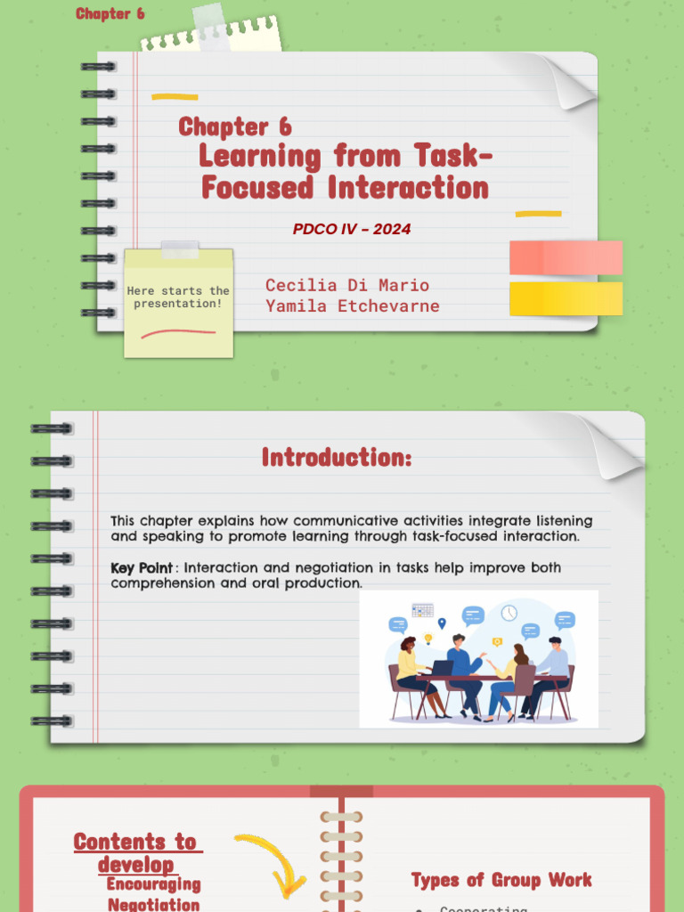 Task-Focused Interaction in Learning | PDF | Language Acquisition ...