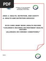 Eccd Checklist Card Template | PDF | Child Development | Behavioural ...