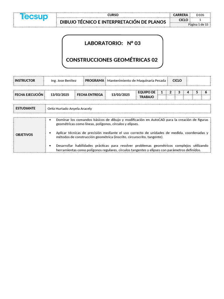 LAB03 - Construcciones Geometricas 02-1 | PDF | Geometría | Dibujo