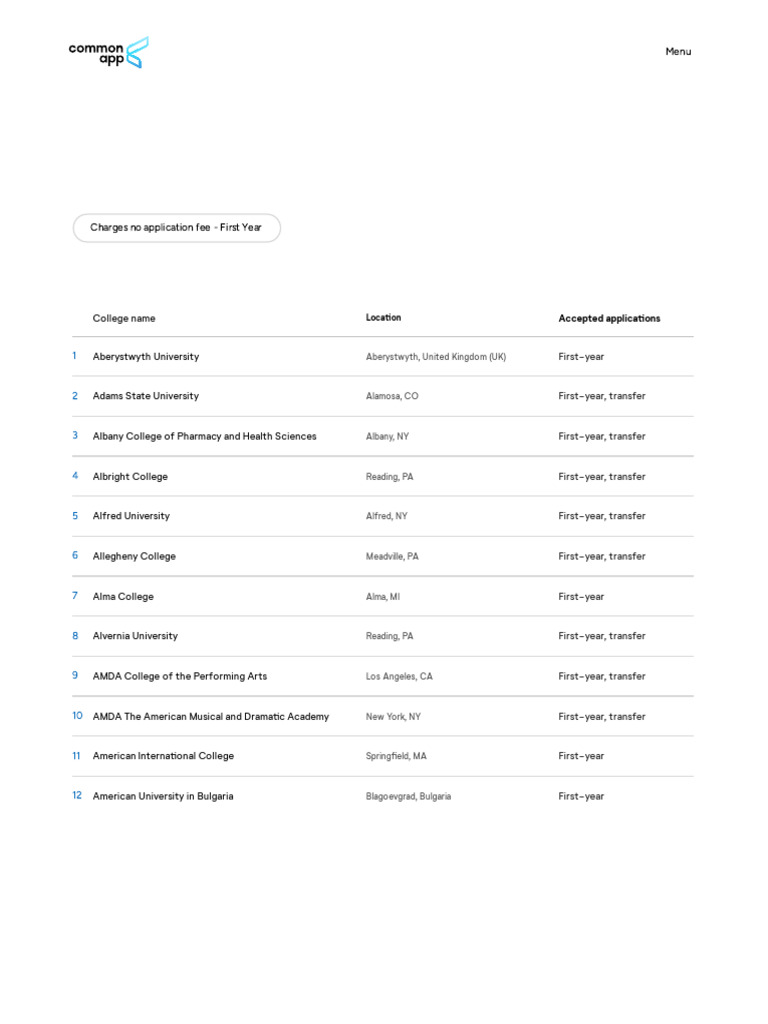 Explore Colleges Using Common App - Common App | PDF