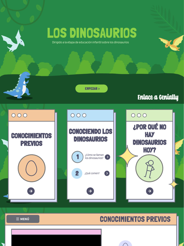 PDF Interactivo Dinosaurios | PDF | Dinosaurios | Dinosaurios Mesozoicos