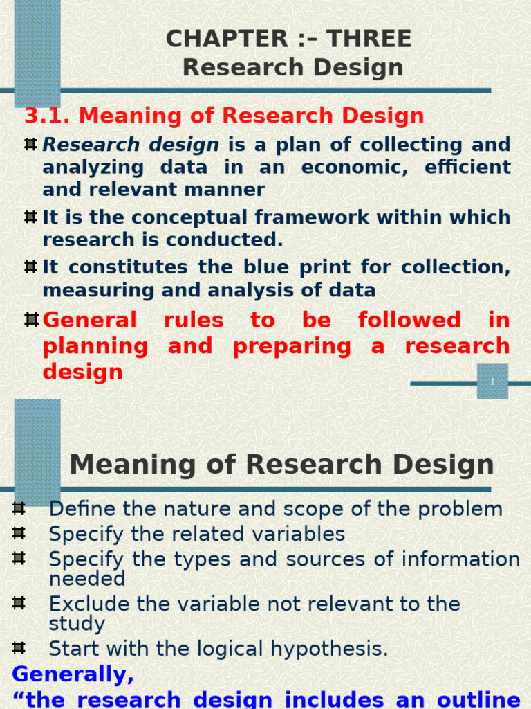 Chapter III Research Design | PDF | Experiment | Design Of Experiments