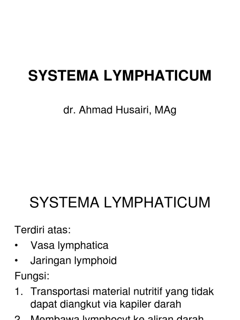 Systema Lymphaticum 2008 | PDF