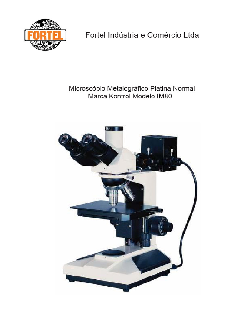 Manual de Uso do Microscópio Metalográfico | PDF | Lentes da Câmera | Ótica