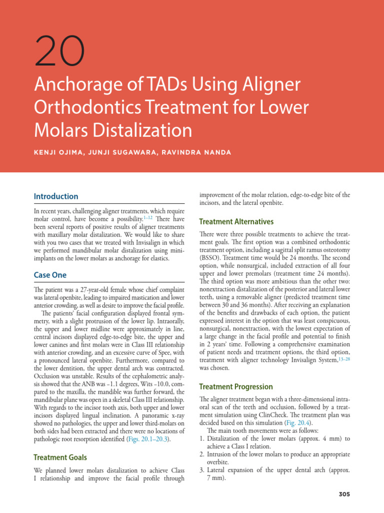 Anclaje de TADs Usando Alineadores para Distalizacion Molar Inf Ojima ...