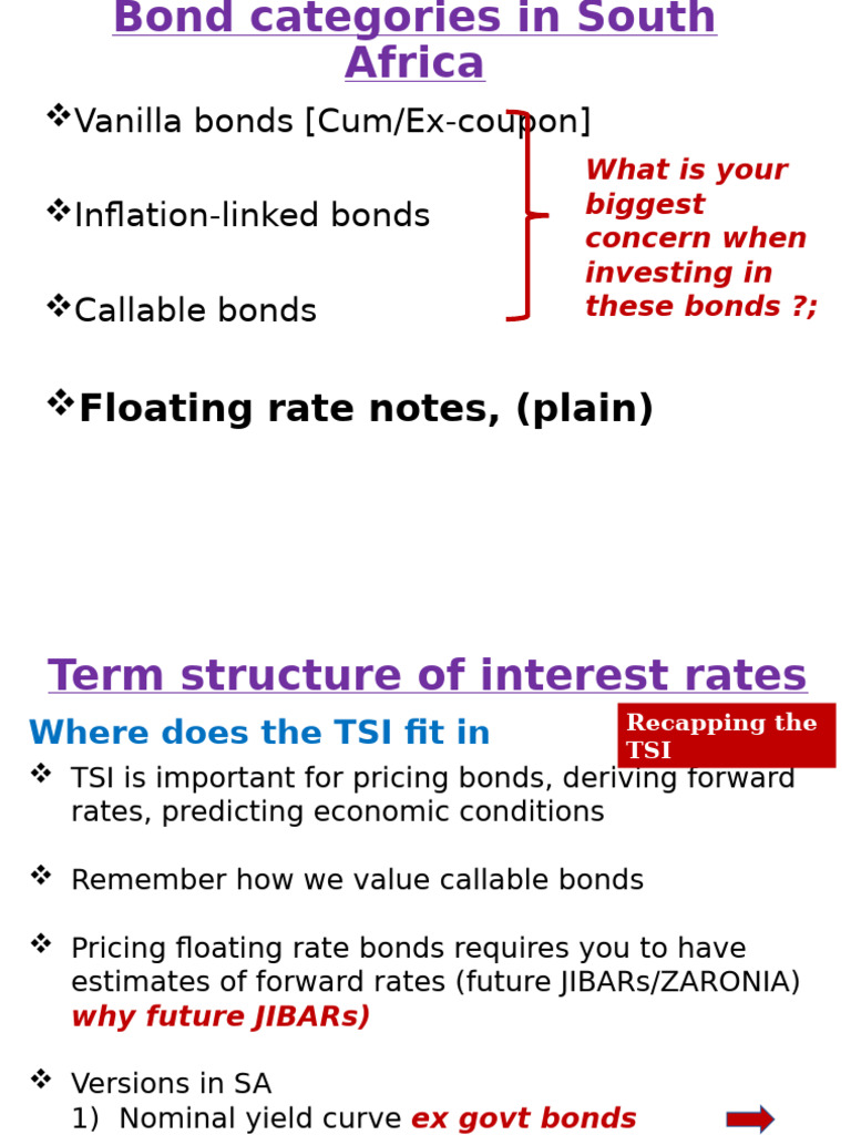 South Africa Bond Categories Explained | PDF | Bonds (Finance) | Yield ...