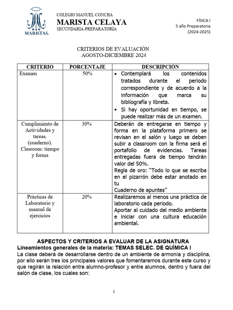 Criterios de Ev 2024 | PDF